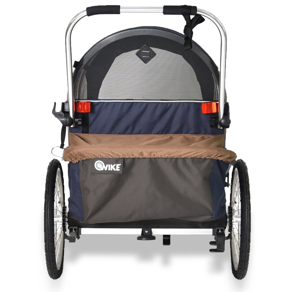 Wike Premium Double Children's Bike Trailer - Includes Stroller and Jo ...