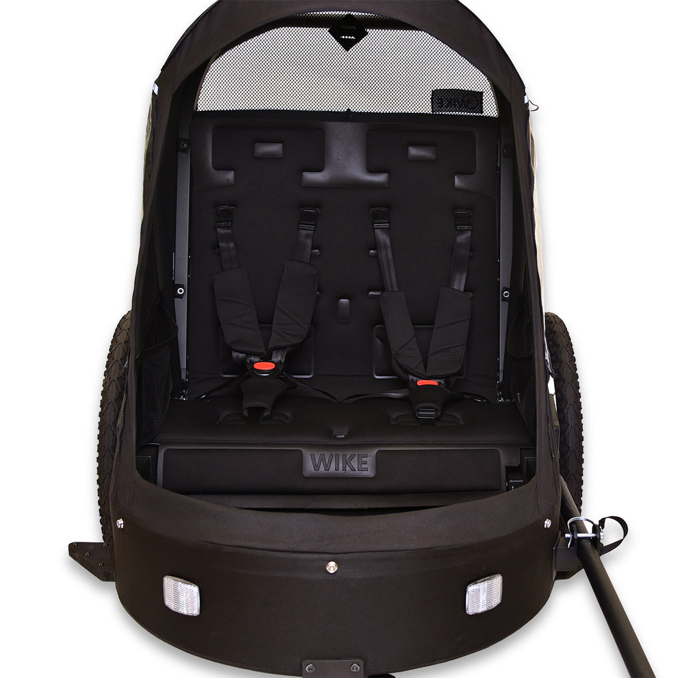 Wike Premium Suspension Bike Trailer – Black - Includes Stroller & Jog ...